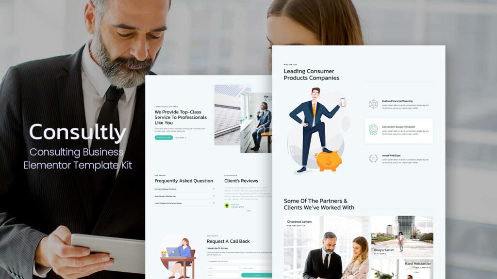 Consultly – Business Consulting Elementor Template Kit – KitPapa