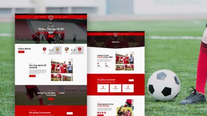 Kickerz – Football Team & Sports Club Elementor Template Kit - KitPapa