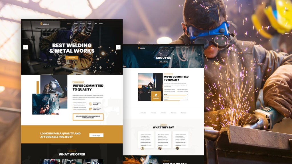 Weldy – Metal & Welding Services Elementor Template Kit - KitPapa