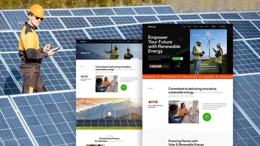 Sunergy – Solar & Renewable Energy Elementor Template Kit - KitPapa