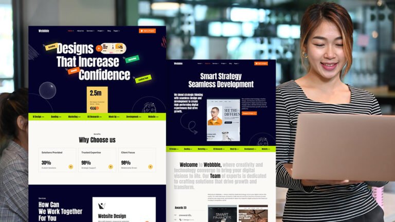 Webbble – Web Design & Development Agency Elementor Template Kit - KitPapa